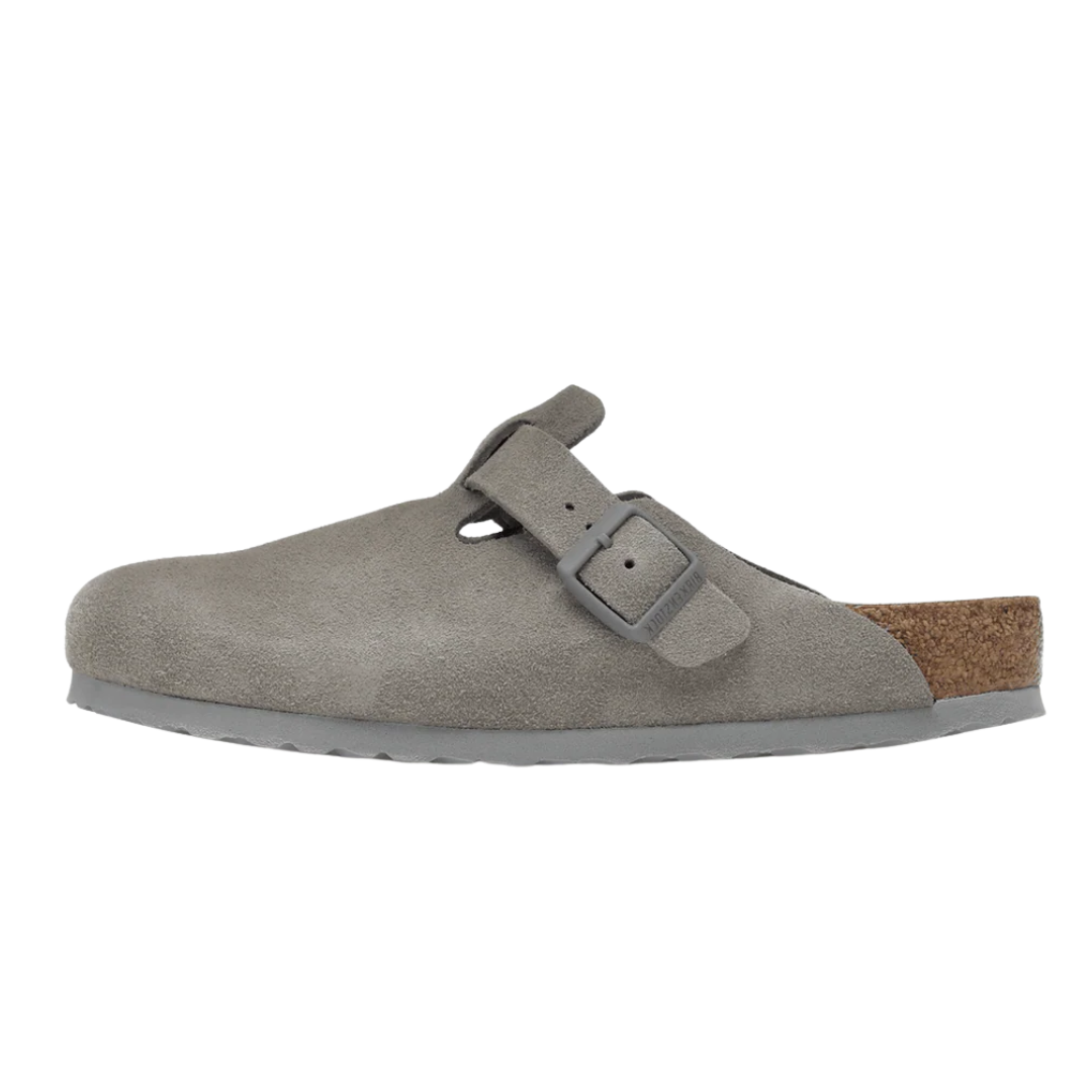 Birkenstock Boston Soft Footbed Suede Stone Coin (1020549/1020526)