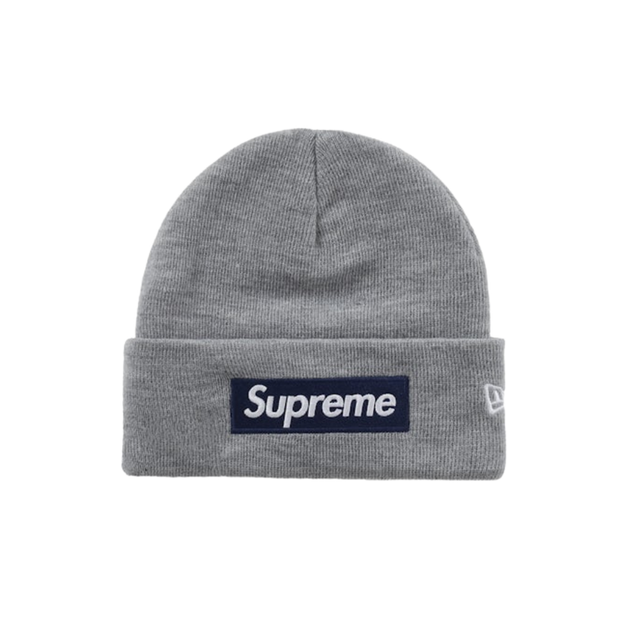 Supreme New Era Box Logo Beanie (FW25) Heather Grey
